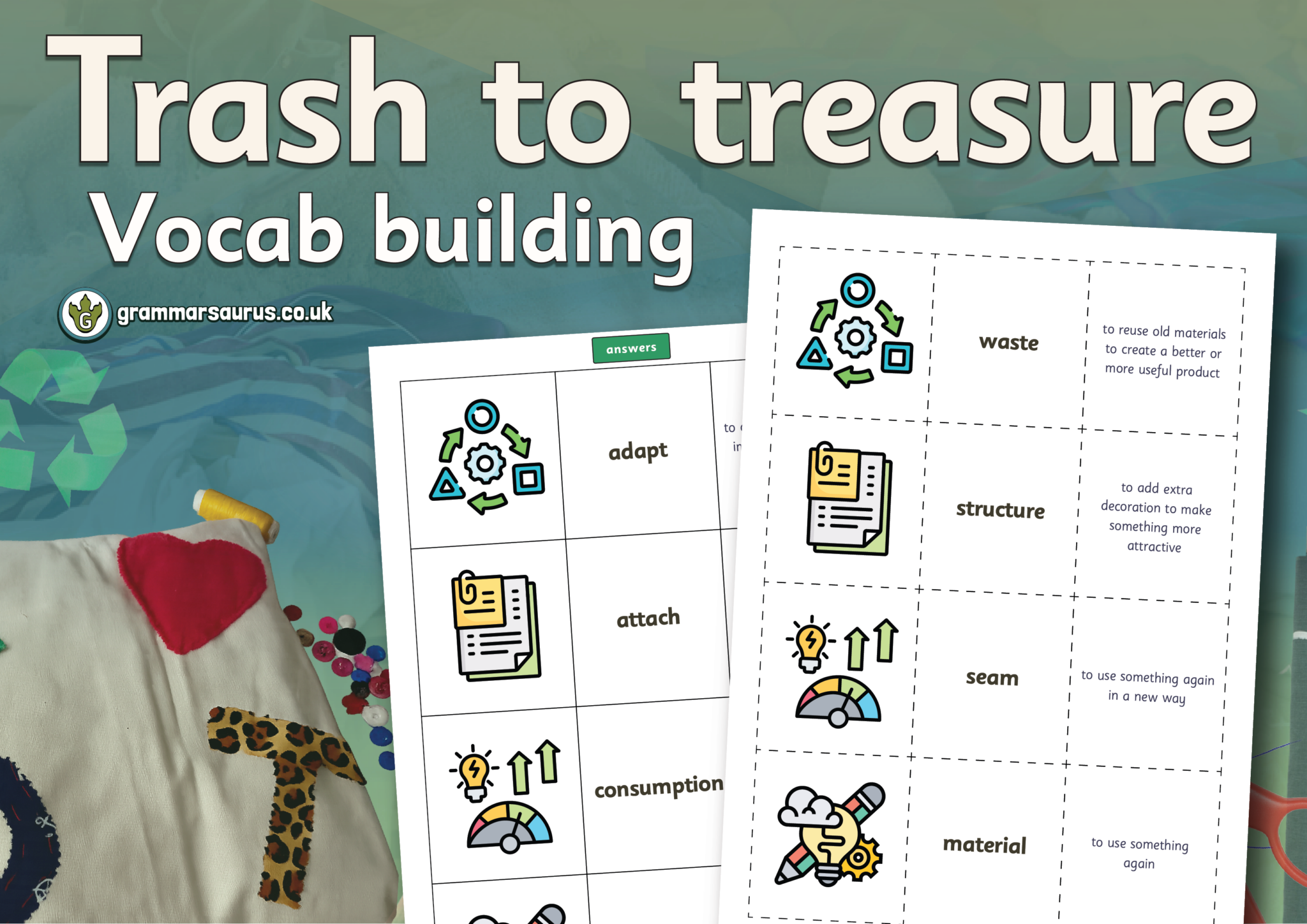 vocab building ad - Grammarsaurus
