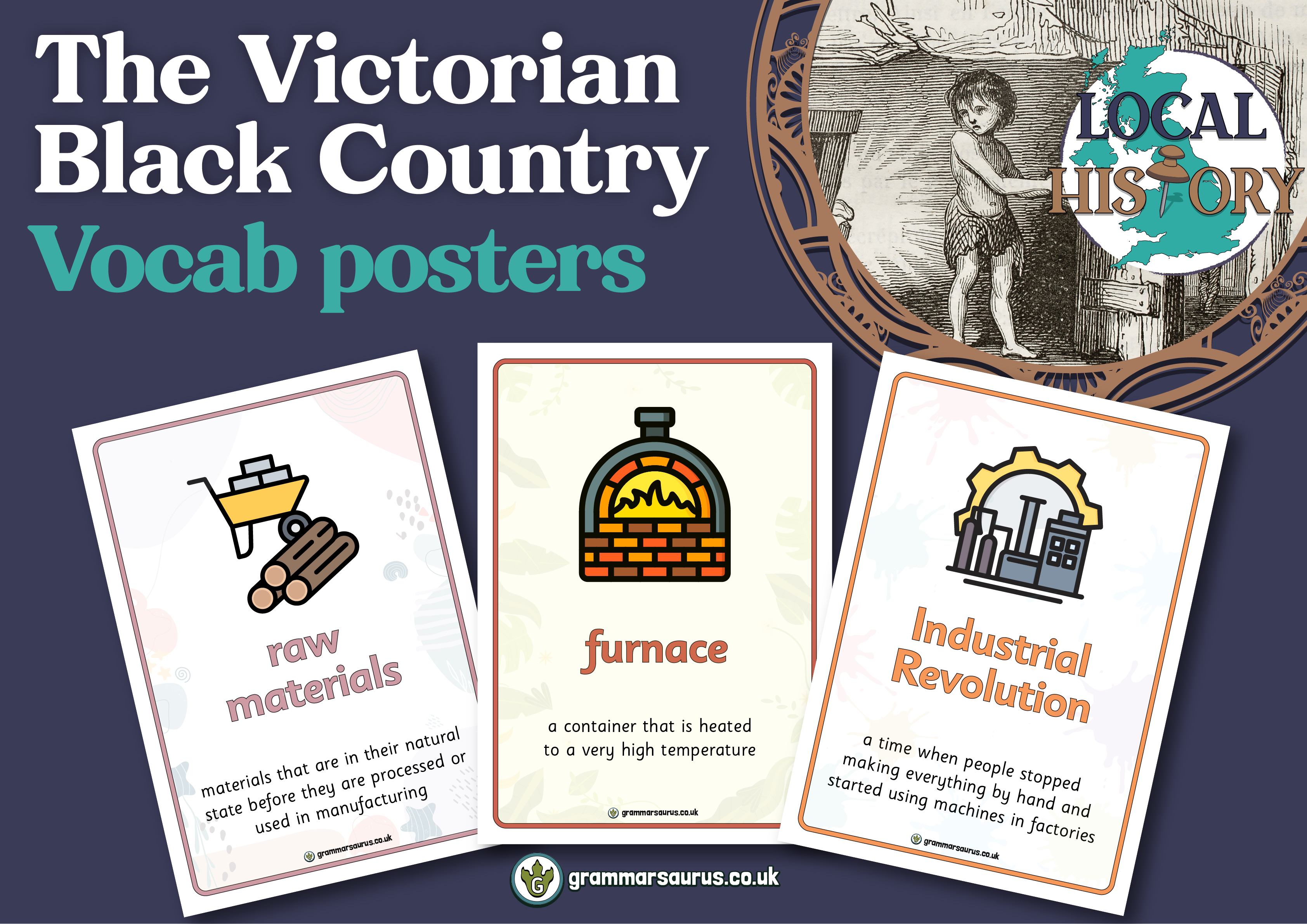 KS1 Local history - The Victorian Black Country - Vocab posters ...
