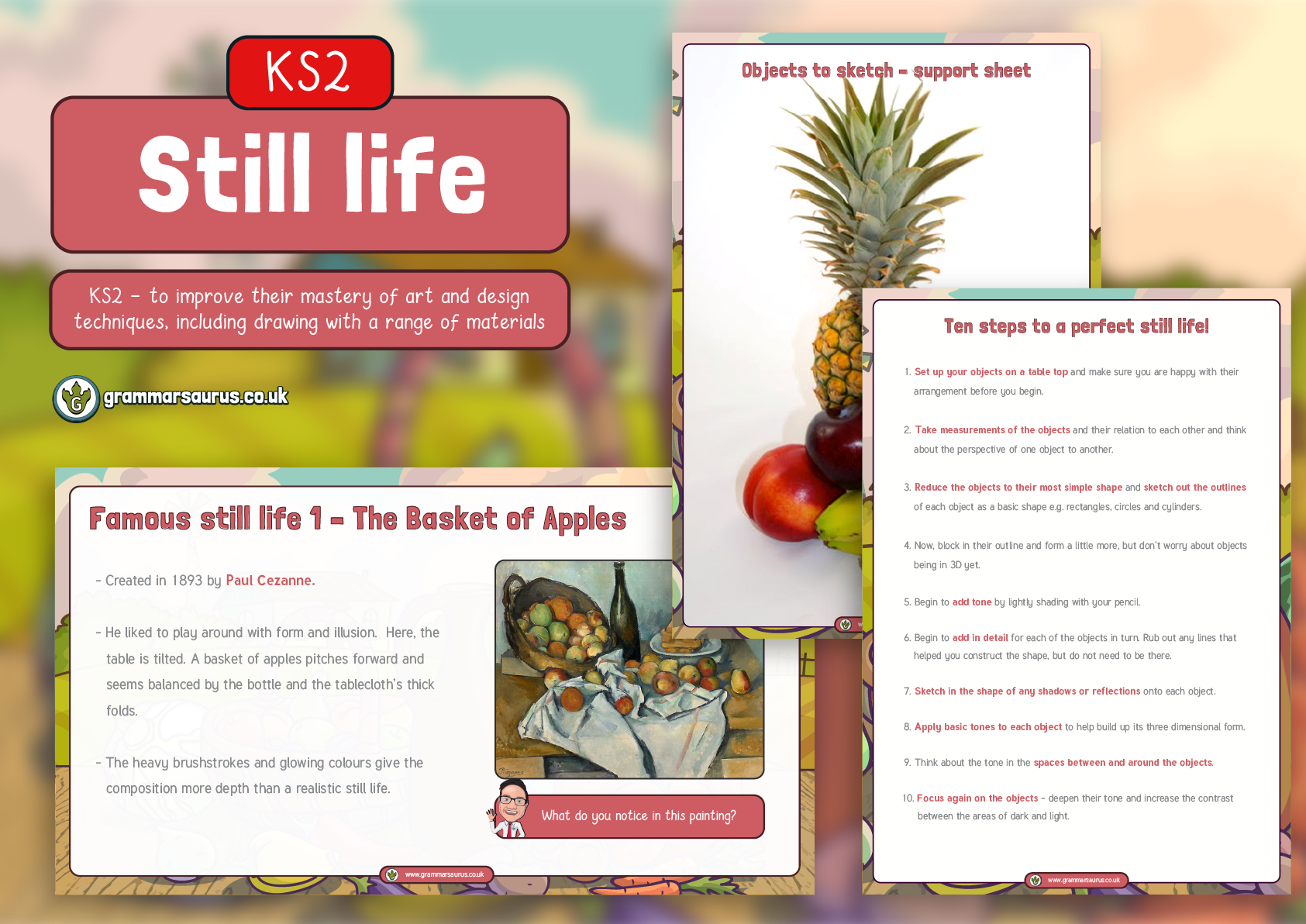 KS2 Art - Still Life - Lesson Pack - Grammarsaurus
