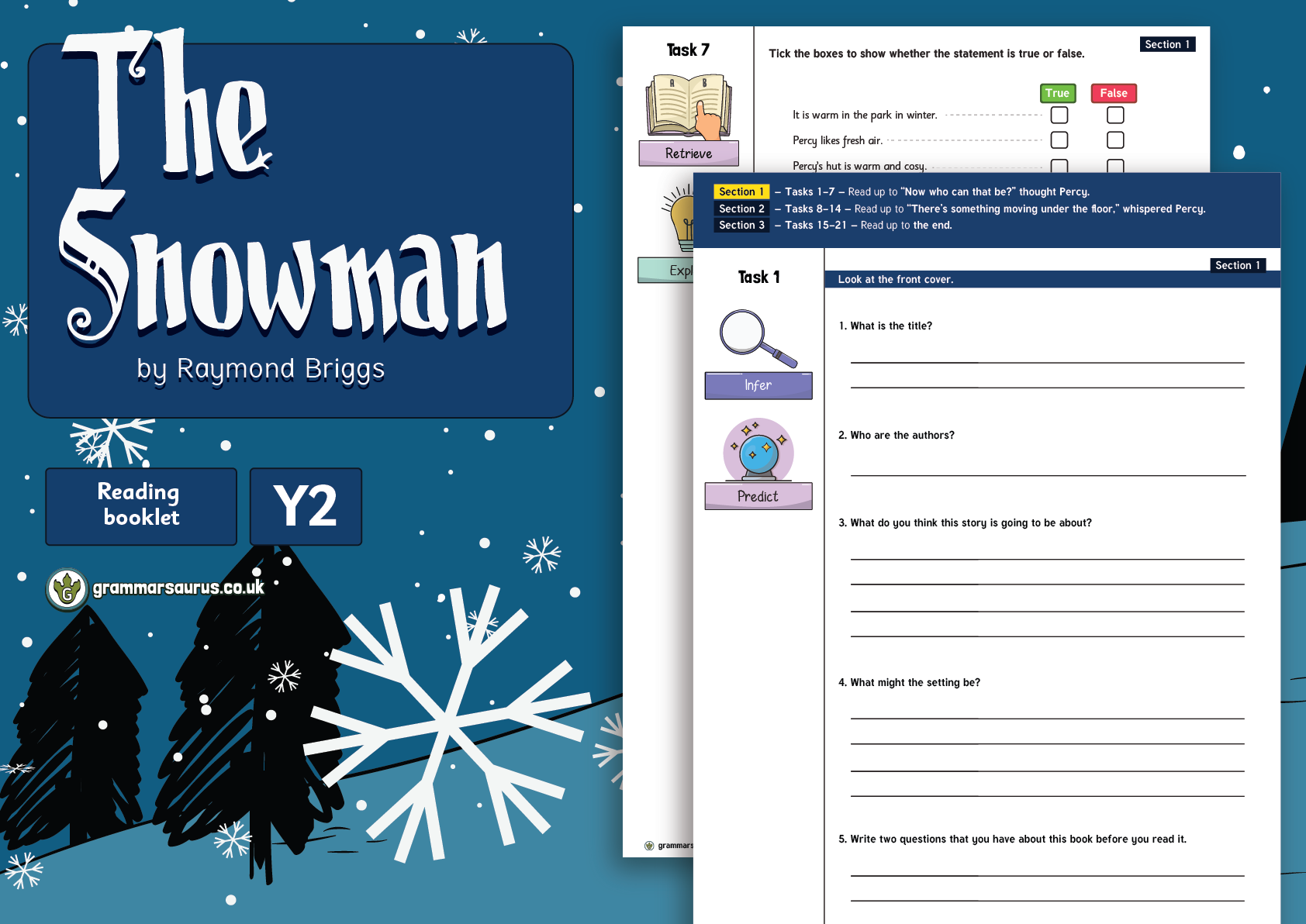 Year 2 Shared Reading Booklet - 'The Snowman' by Raymond Briggs ...