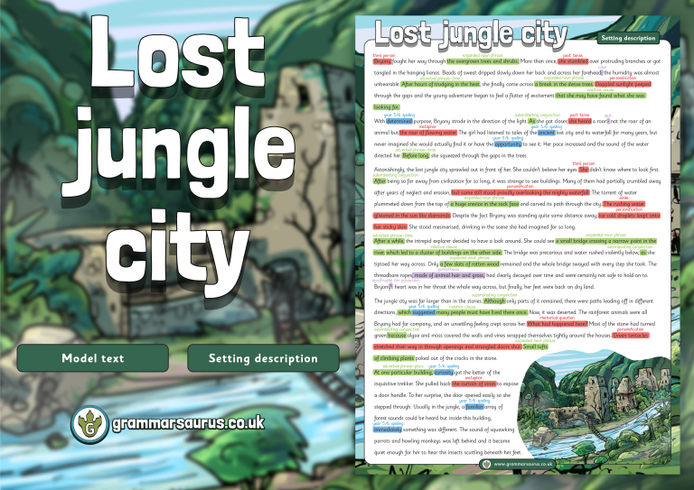 Year 5 Model Text – Setting description – Lost Jungle City ( gbsct P5 ...