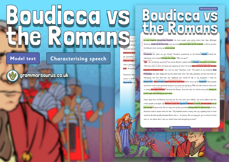 Year 5 Model Text - Characterising speech - Boudicca vs the Romans ...
