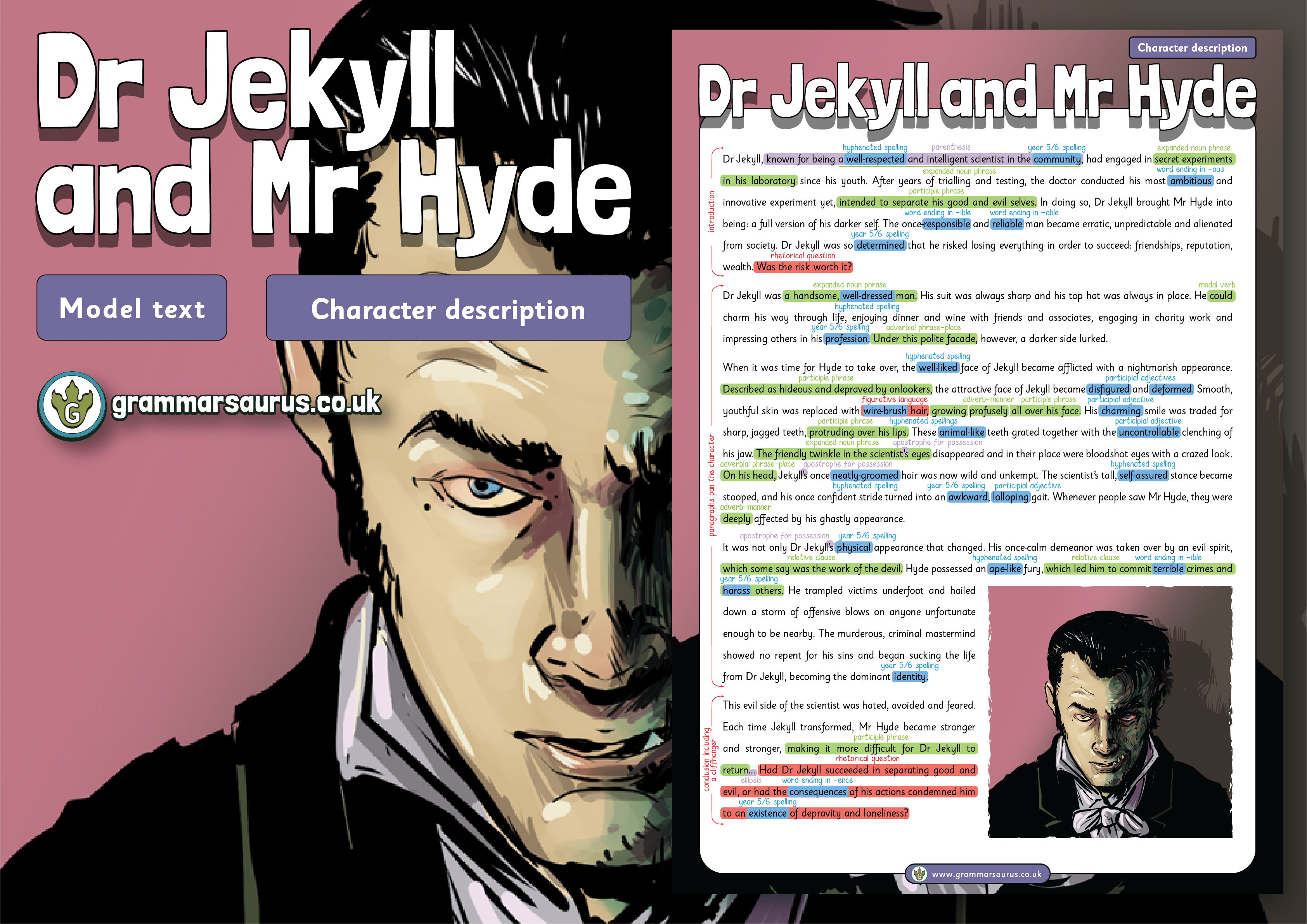 Year 5 Model text – Character description - Dr Jekyll and Mr Hyde ...